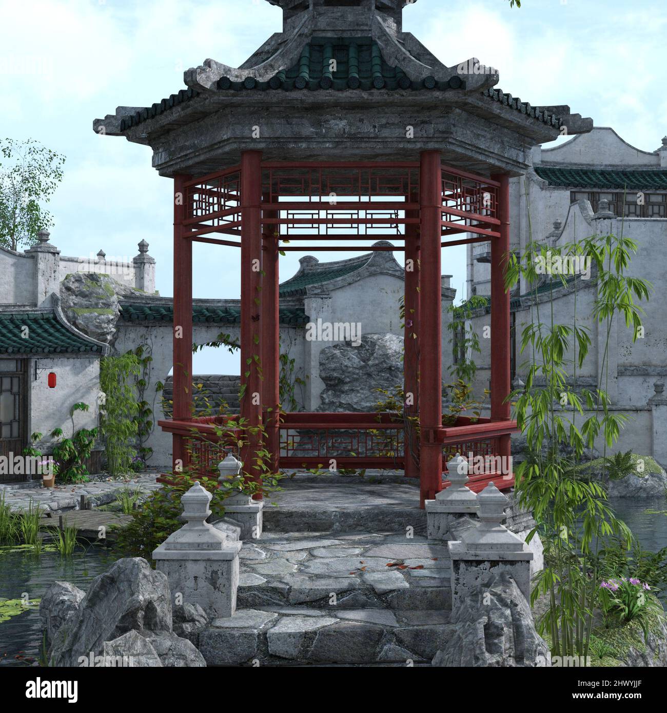 A traditional Chinese building in a rural village Stock Photo - Alamy