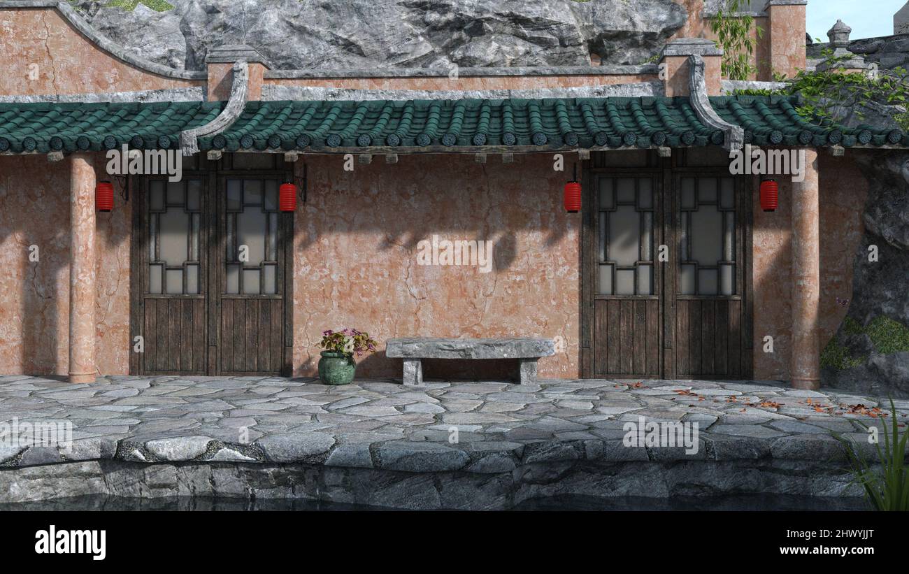 A traditional Chinese building in a rural village Stock Photo - Alamy