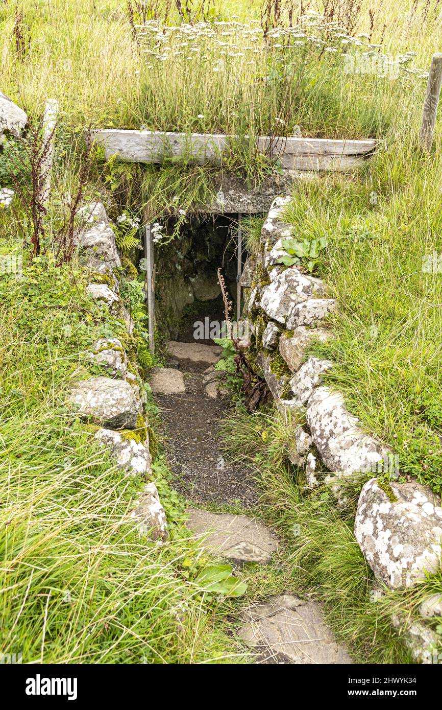 The entrance to an Iron Age souterrain with a 20 metre underground ...