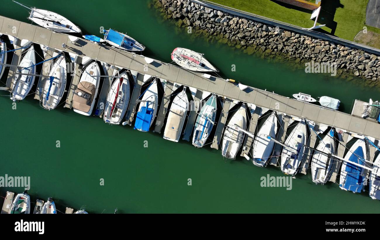 Oceanside, California, USA marina overhead view Stock Photo - Alamy