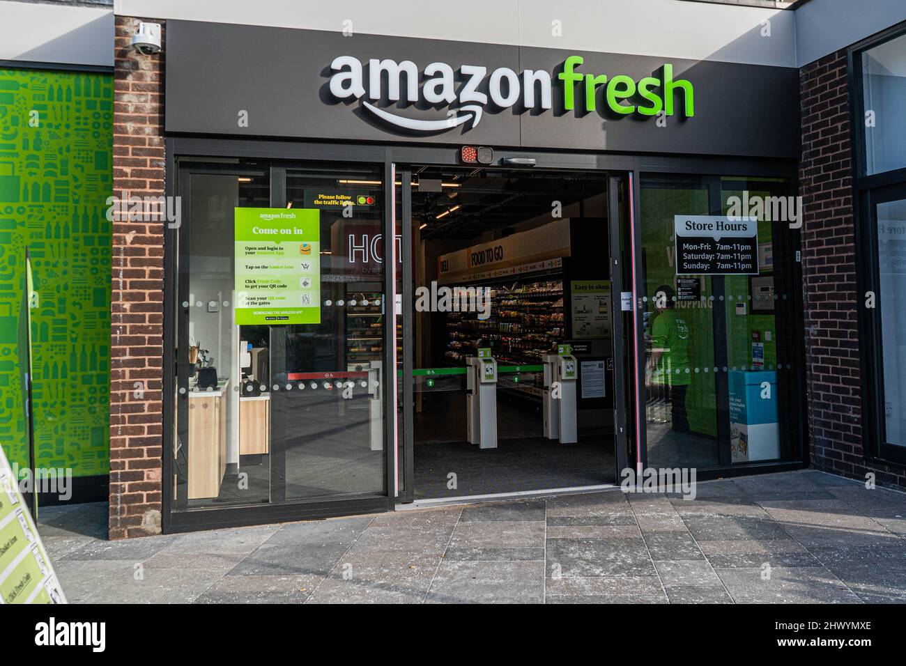 8 March 2022. Amazon Fresh store in Richmond, London Stock Photo - Alamy