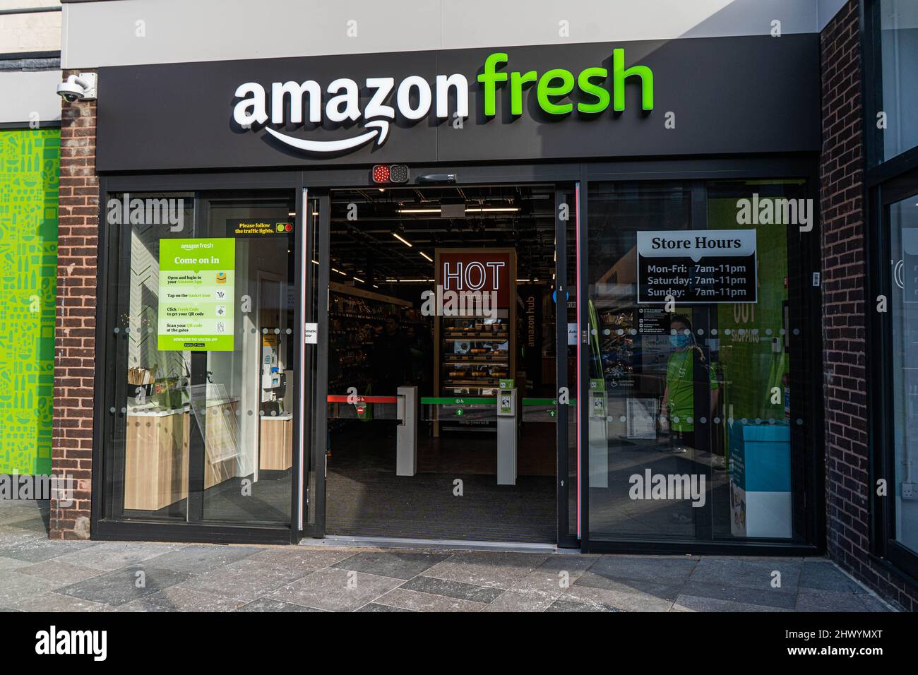 8 March 2022. Amazon Fresh store in Richmond, London Stock Photo - Alamy