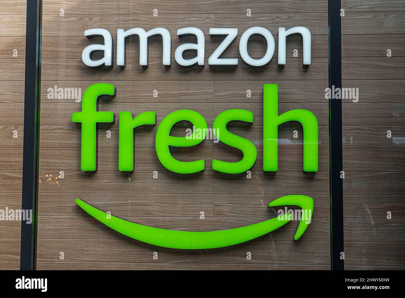 8 March 2022. Amazon Fresh store in Richmond, London Stock Photo - Alamy