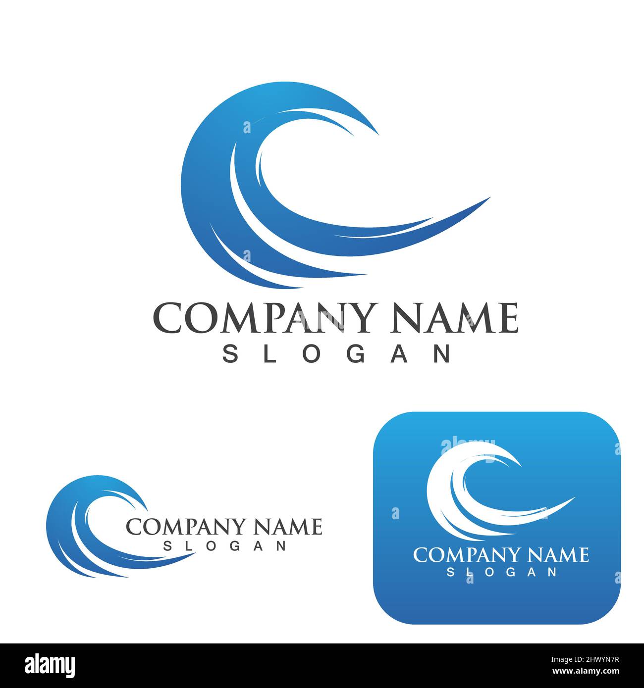 Water wave icon vector illustration design logo Stock Vector Image ...