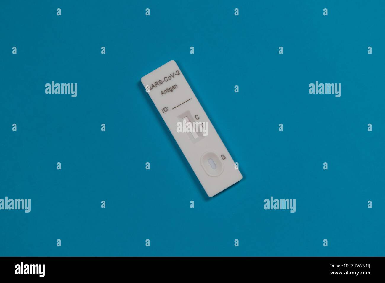 Antigen testing. Negative SARS-CoV-2 Rapid Antigen Test isolated on ...