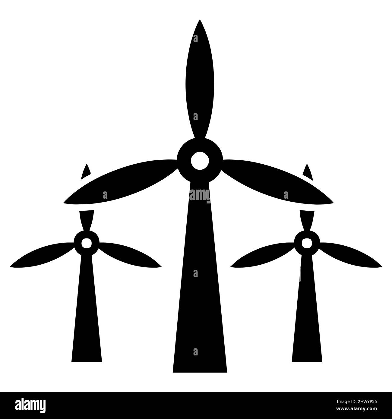 Farm wind turbines production clean Cut Out Stock Images & Pictures - Alamy