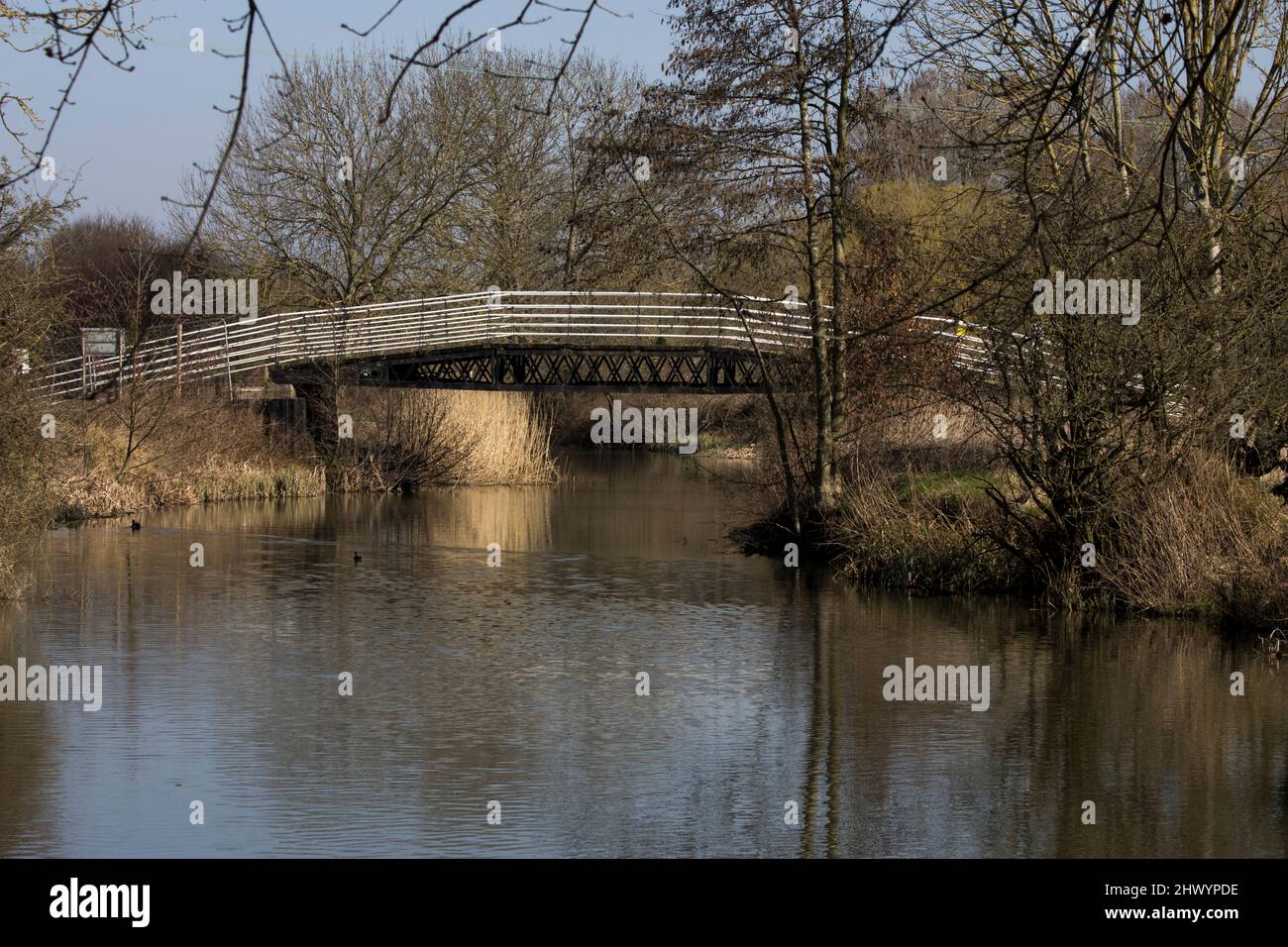 Bridge River Stort Harlow Essex Stock Photo - Alamy
