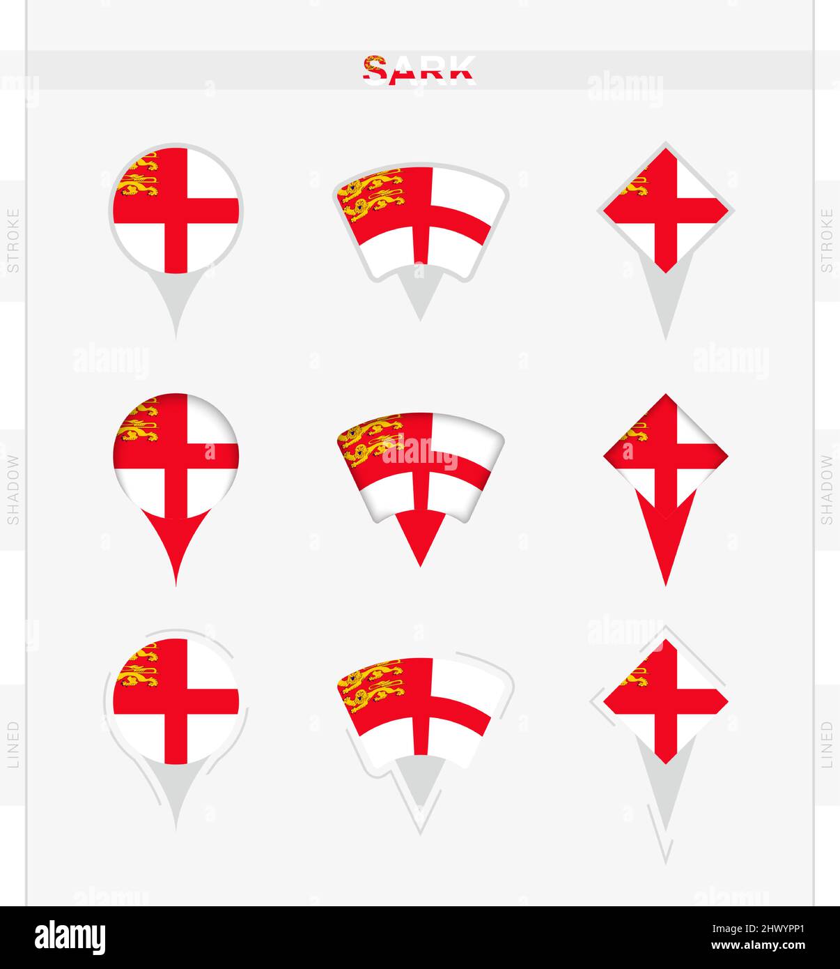 Sark map vector vectors hi-res stock photography and images - Alamy