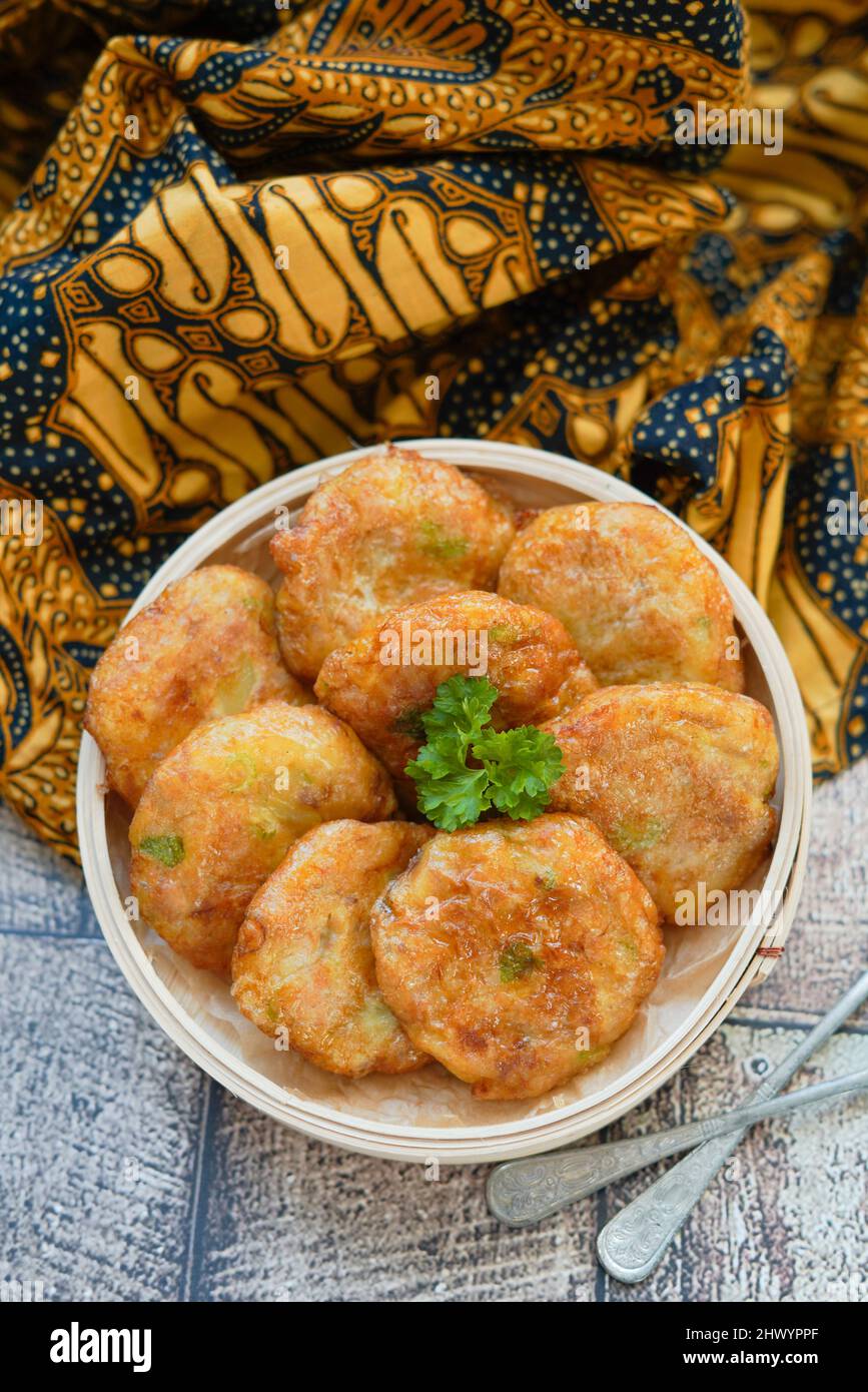 Indonesian food : Perkedel is fried patties, made of ground potatoes ...