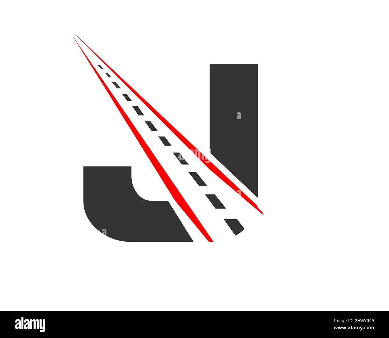 Transport Logo With J Letter Concept. J Letter Road Logo Design ...