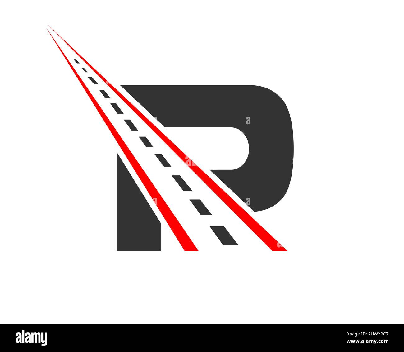 Transport Logo With P Letter Concept. P Letter Road Logo Design ...