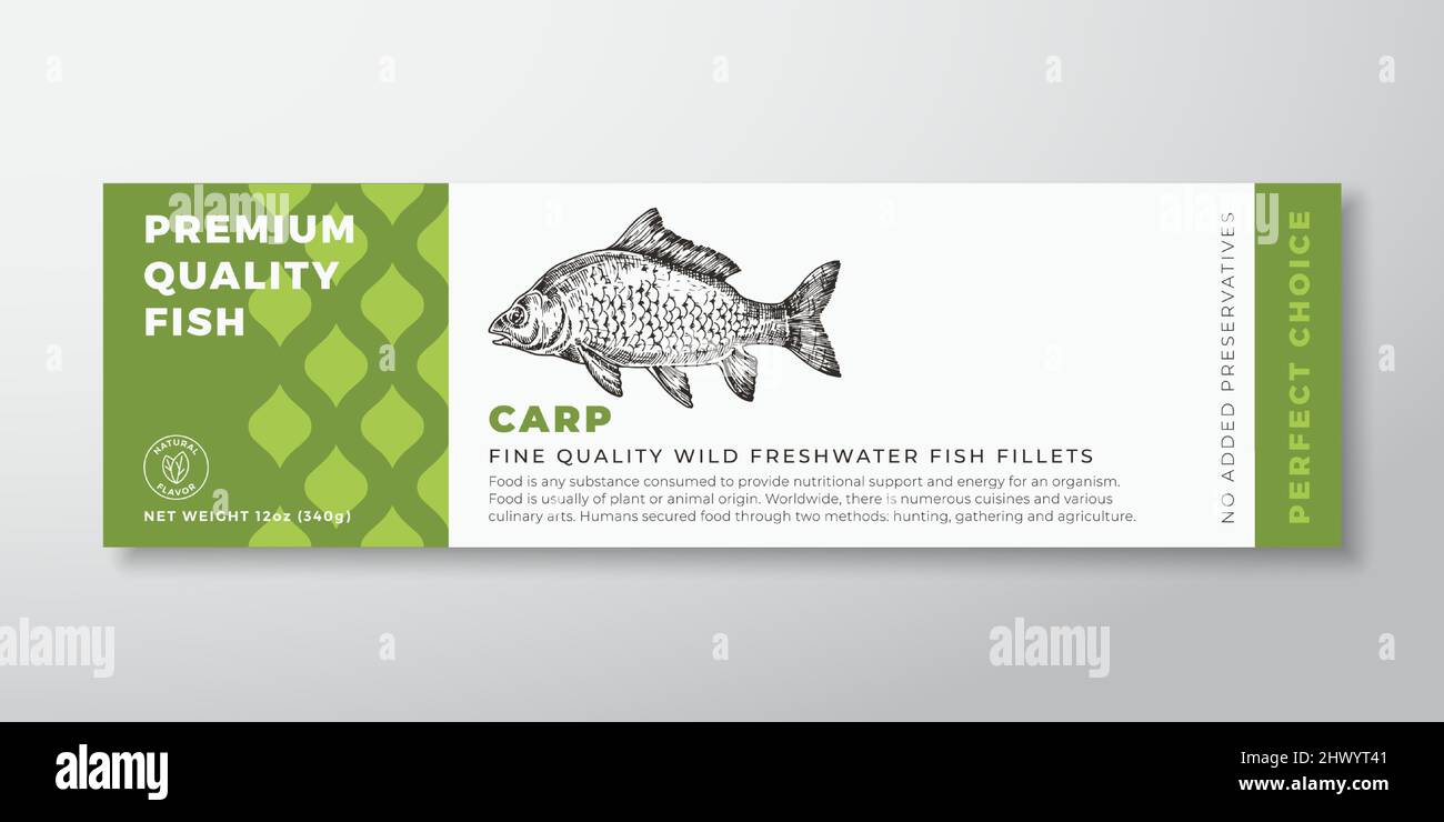 Premium Quality Mirror Carp Vector Packaging Label Design Modern ...