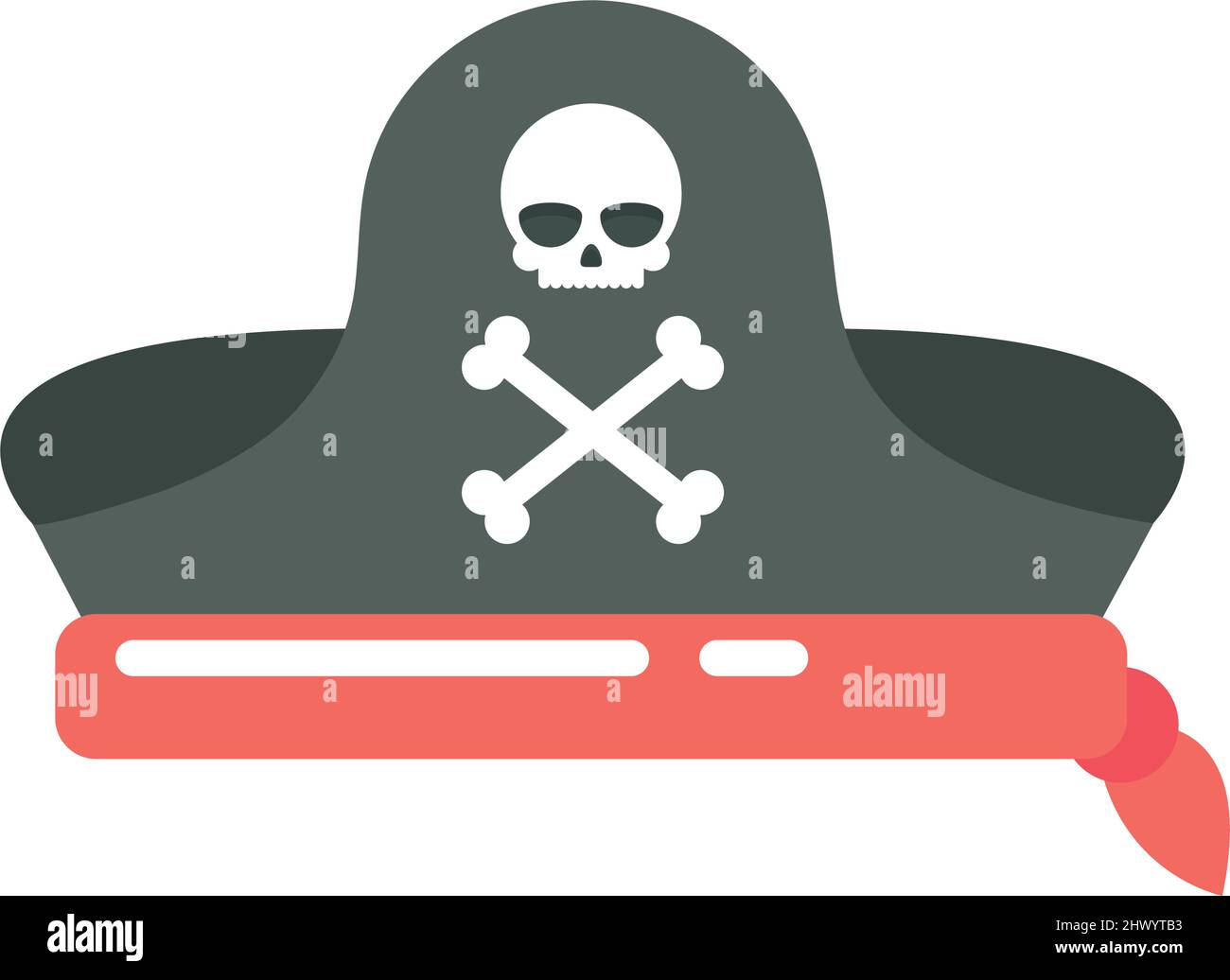 pirate hat with bones Stock Vector Image & Art - Alamy