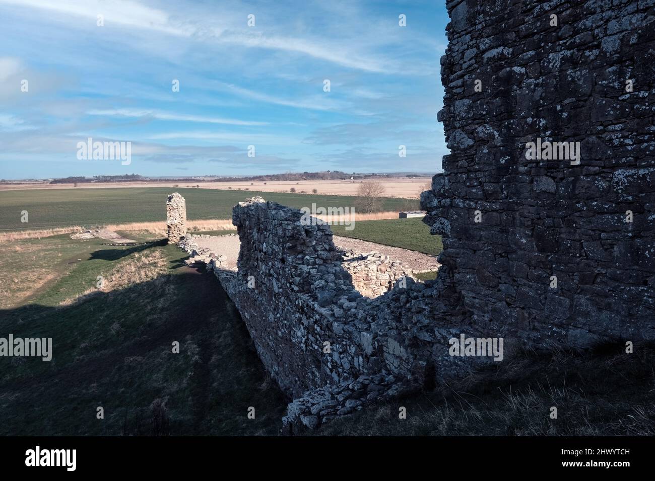 Duffus Castle, Moray Stock Photo - Alamy