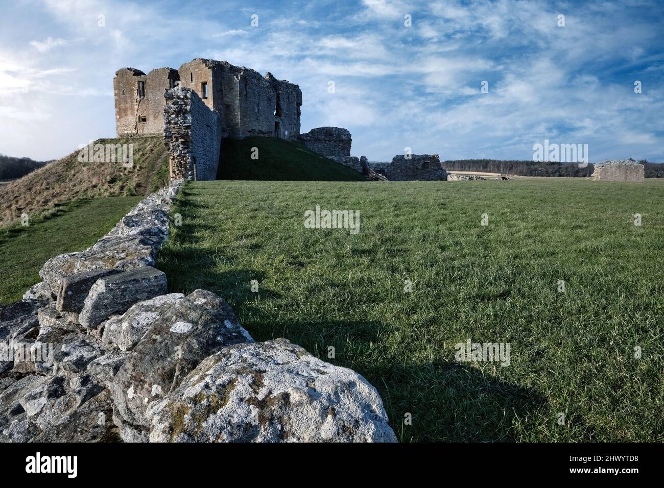 Duffus Castle, Moray Stock Photo - Alamy