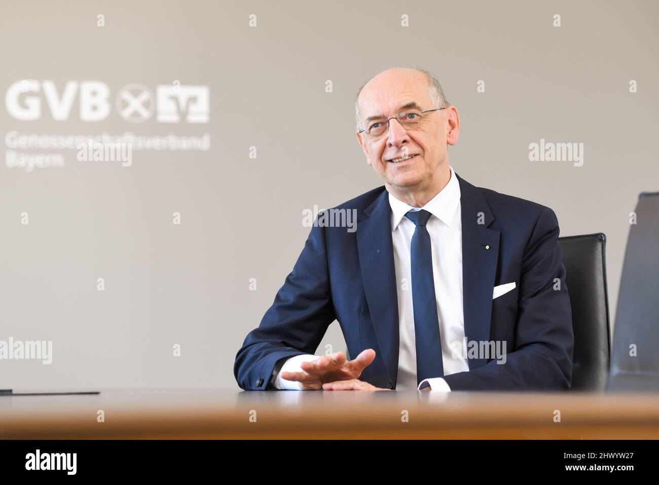 Munich, Germany. 08th Mar, 2022. Gregor Scheller, President of the ...