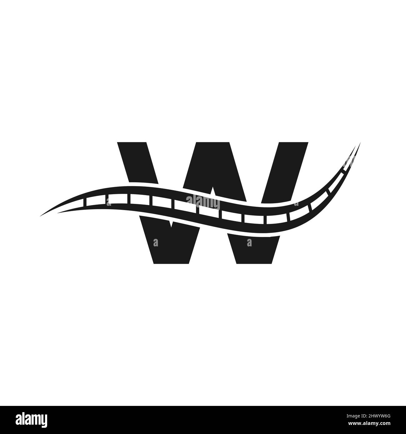 Transport logo with W letter concept. W letter Road logo design Stock ...