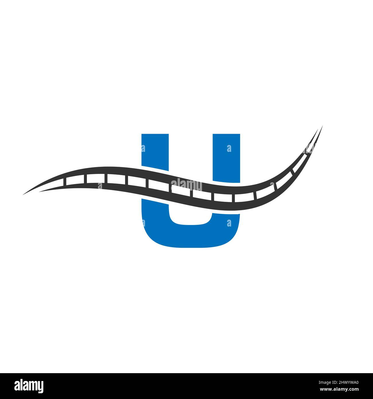 Transport logo with U letter concept. U letter Road logo design Stock ...