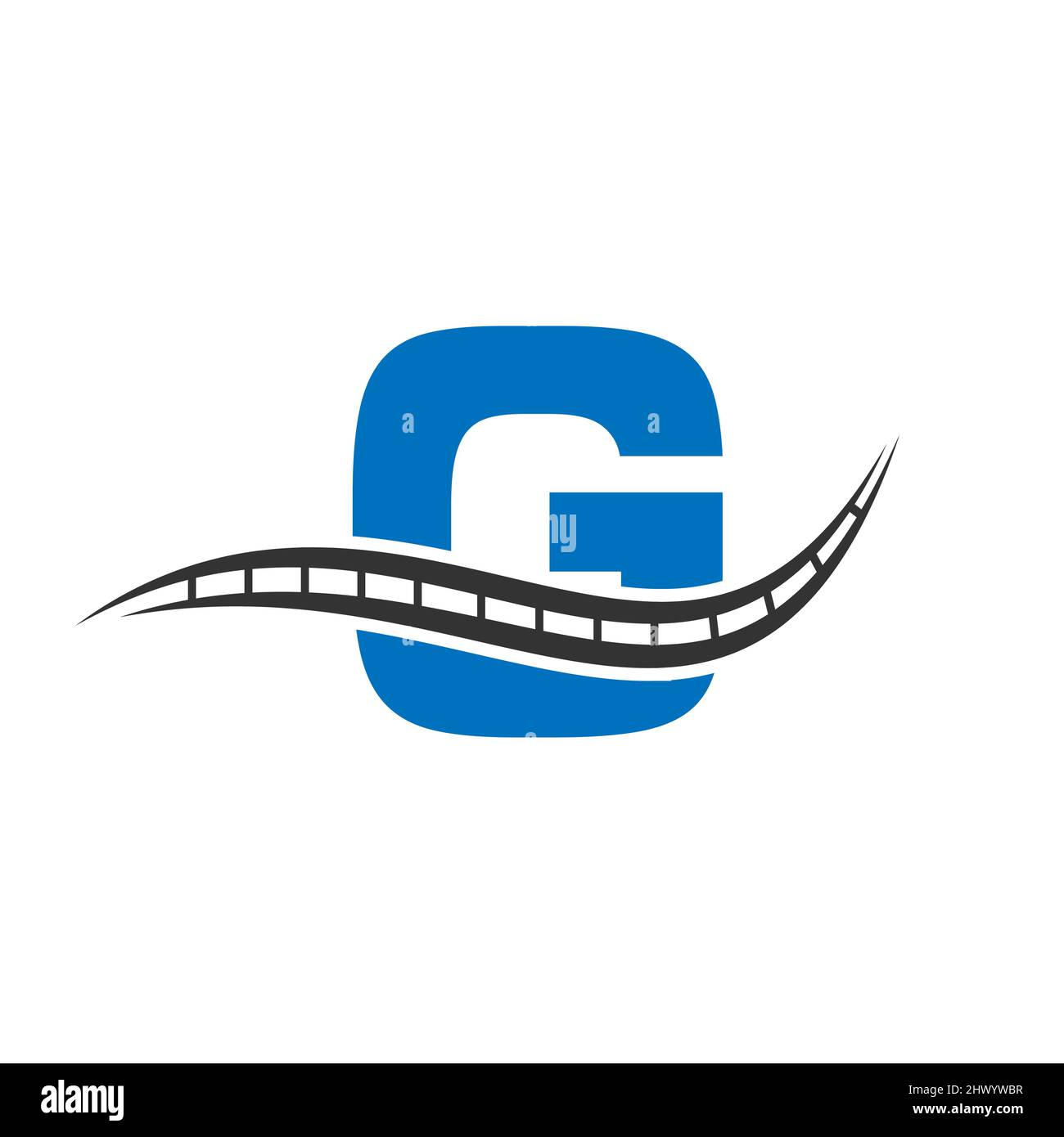 Transport logo with G letter concept. G letter Road logo design Stock ...