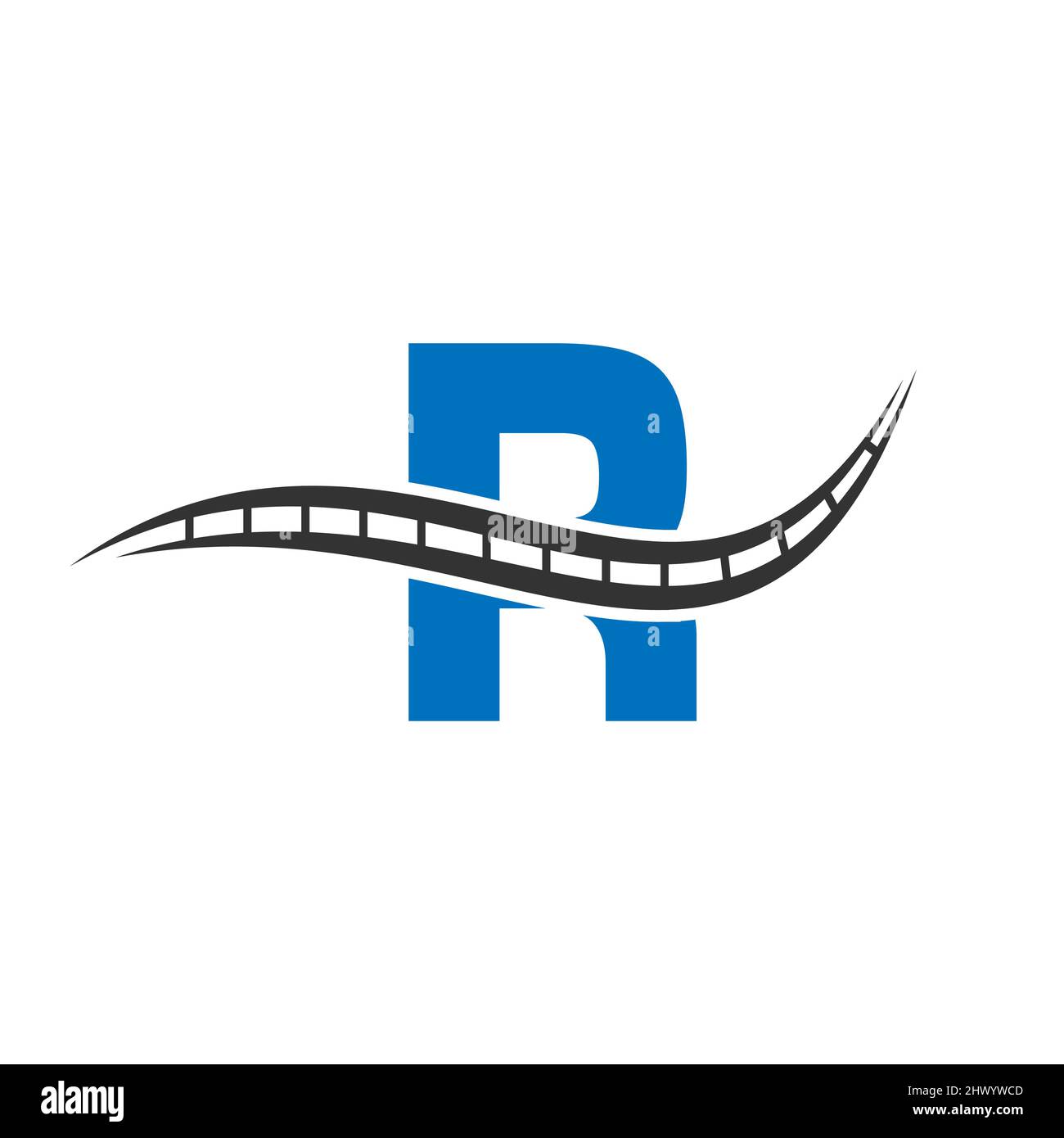 Transport logo with R letter concept. R letter Road logo design Stock ...