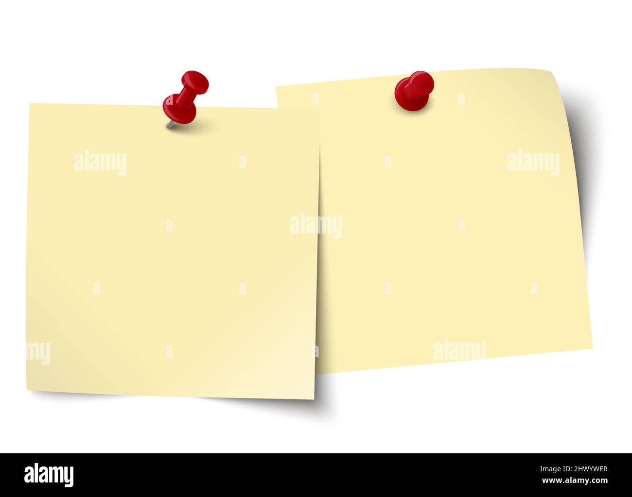 eps vector illustration with business little sticky notes in a row with ...