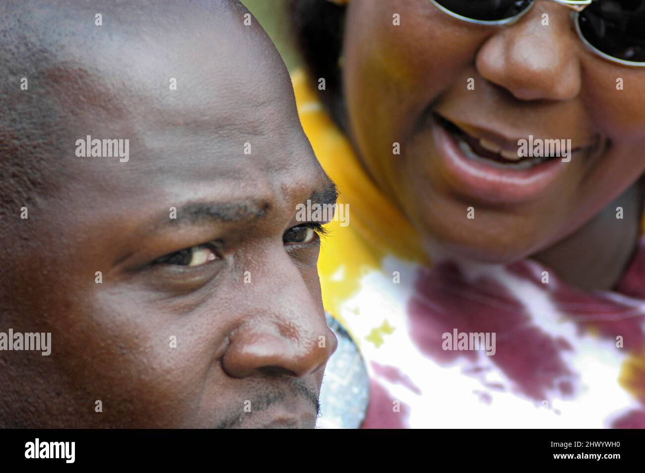 Black man with no hair, cut off Stock Photo - Alamy