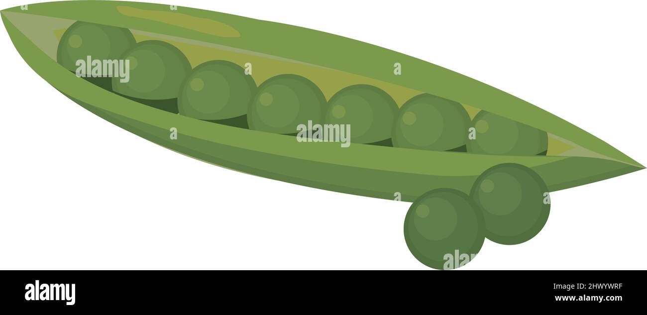 Pods green peas isolated Stock Vector Images - Alamy
