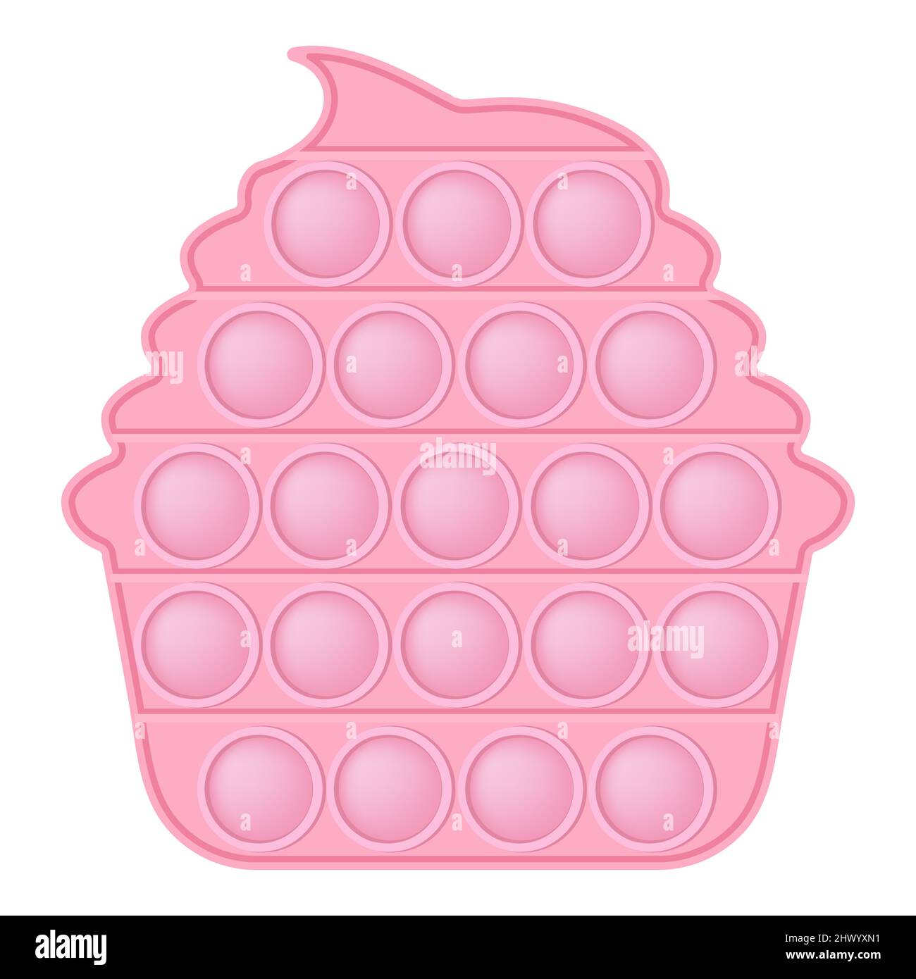 Pop it soft pink cupcake for a Valentines day as a fashionable silicon ...