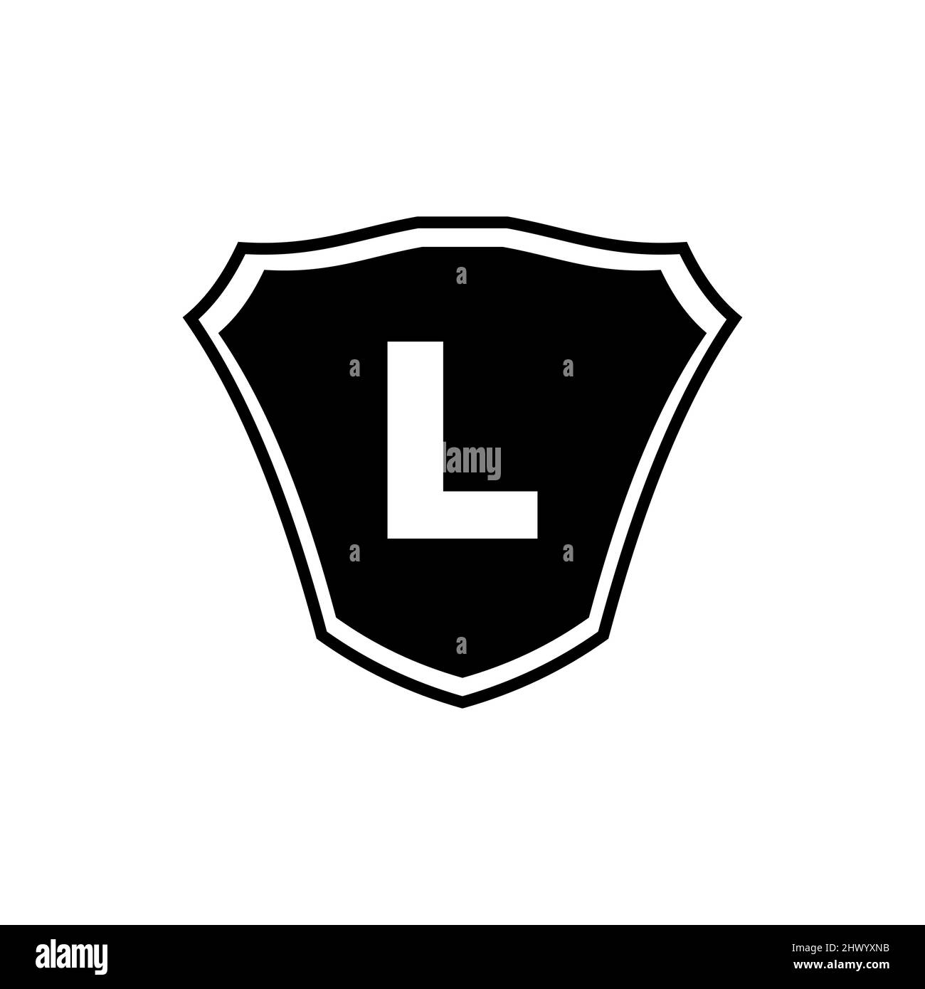Shield emblem letter L logo template. Letter L shield logo, Premium ...