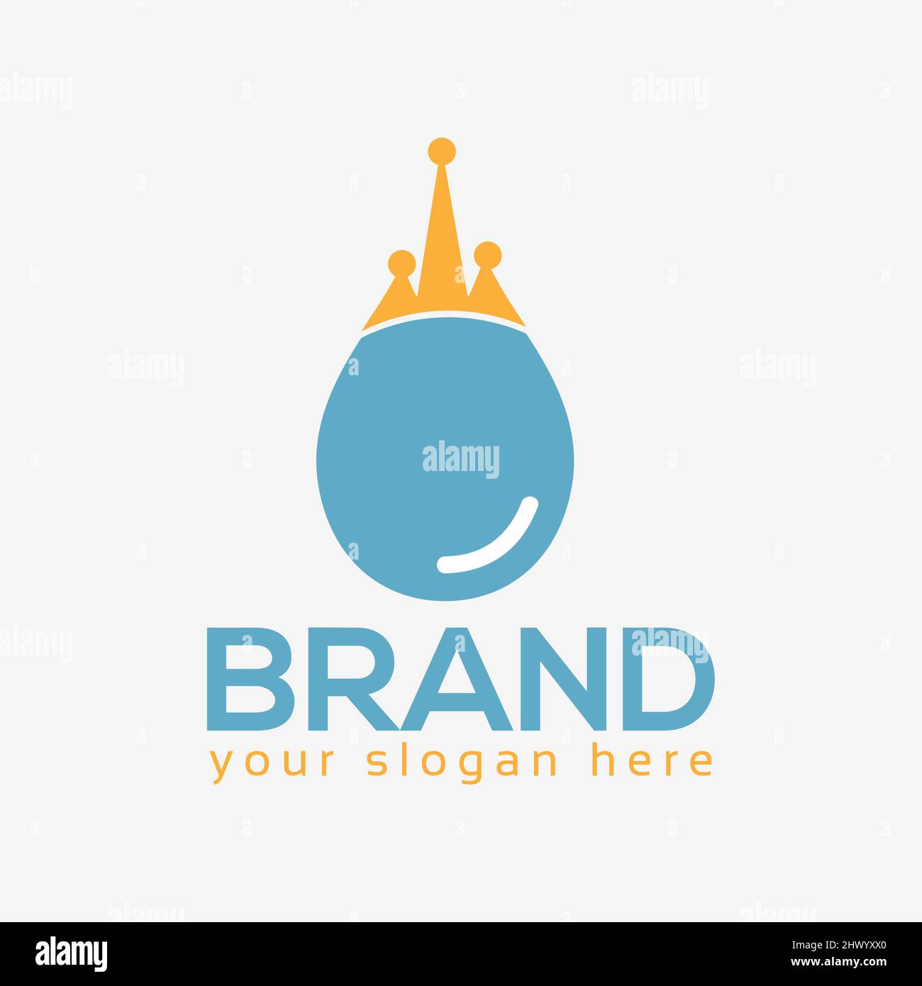 King water logo vector. Flat design. Vector Illustration on white ...