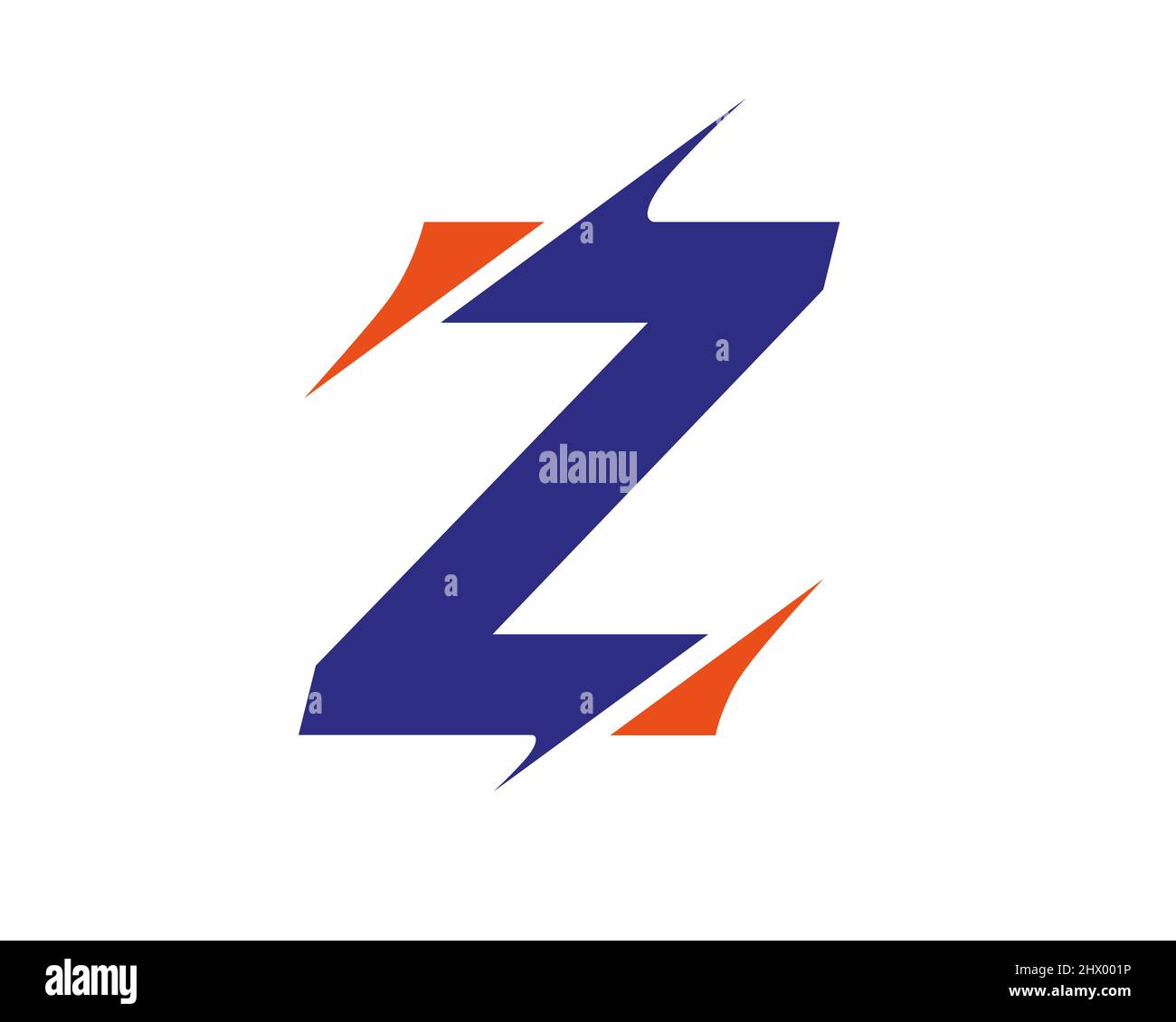 Modern Z letter logo with Slash concept. Initial monogram letter Z logo ...