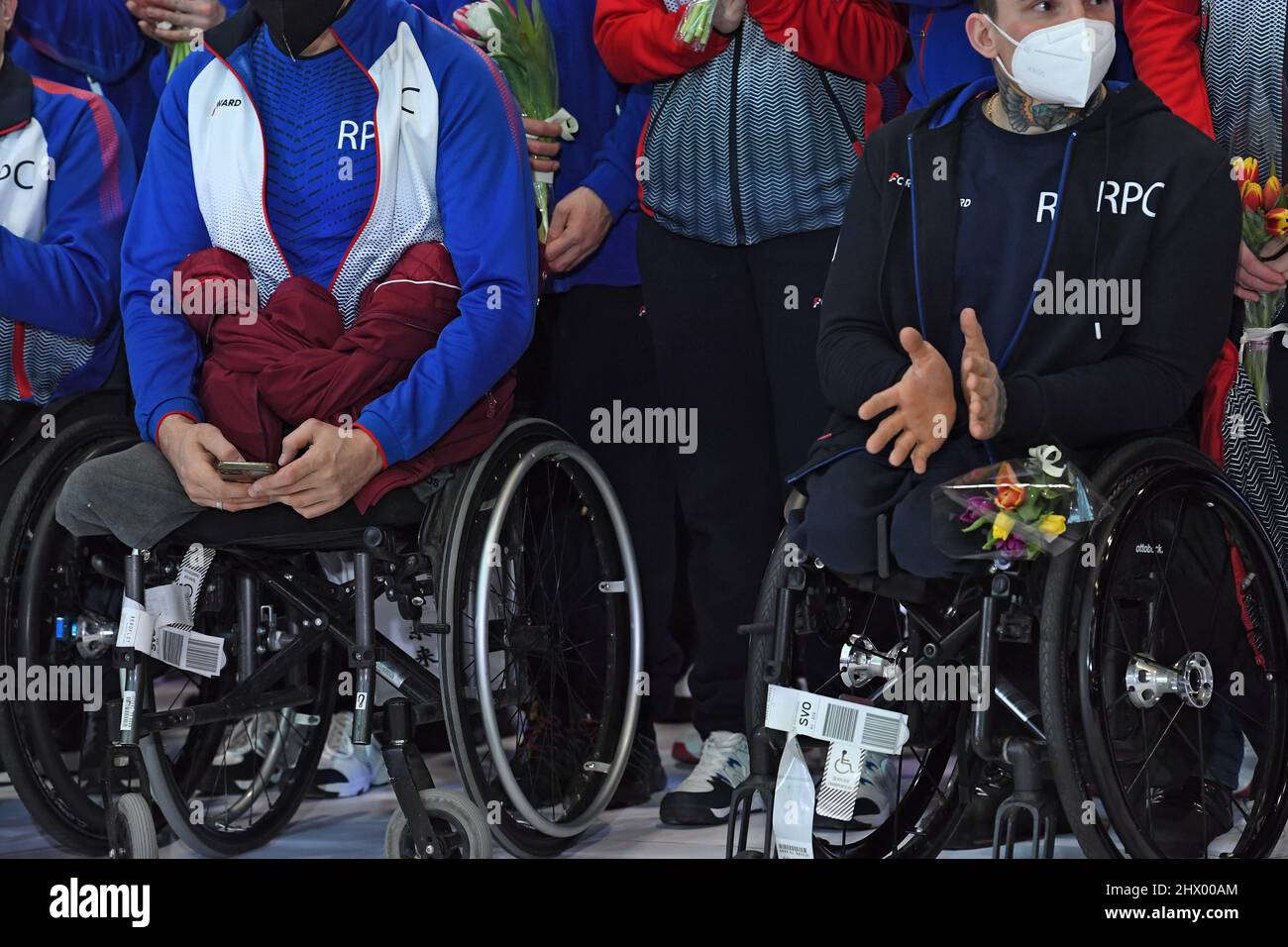 Meeting of the Russian Paralympic team at the Sheremetyevo ...
