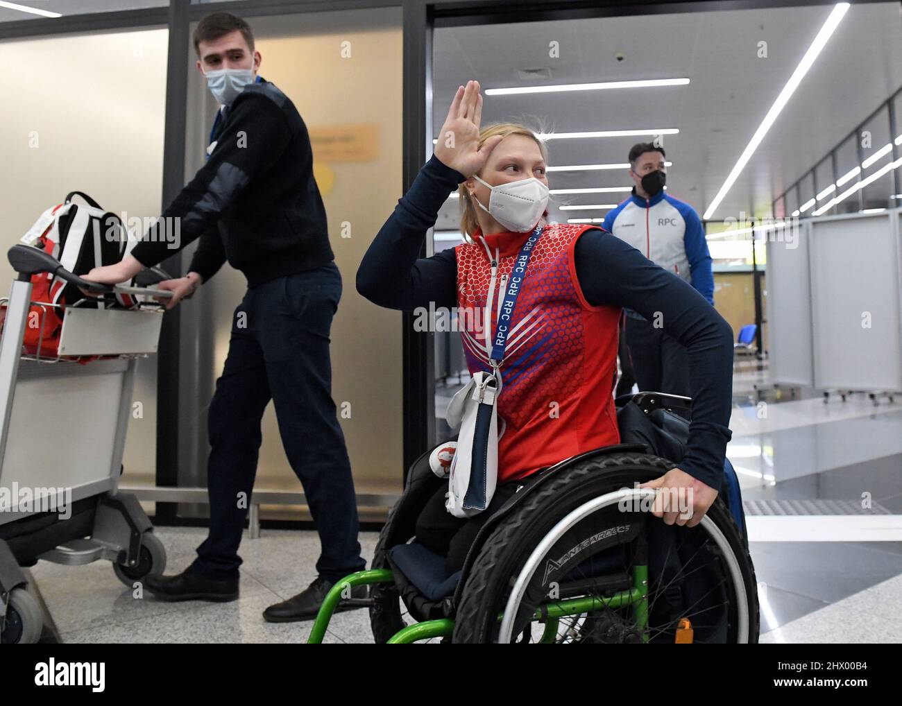 Meeting of the Russian Paralympic team at the Sheremetyevo ...
