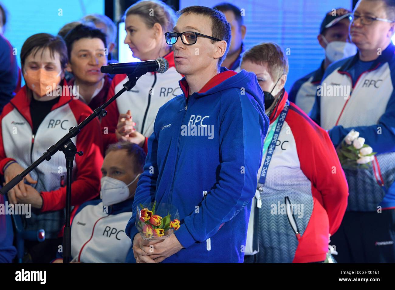 Meeting of the Russian Paralympic team at the Sheremetyevo ...