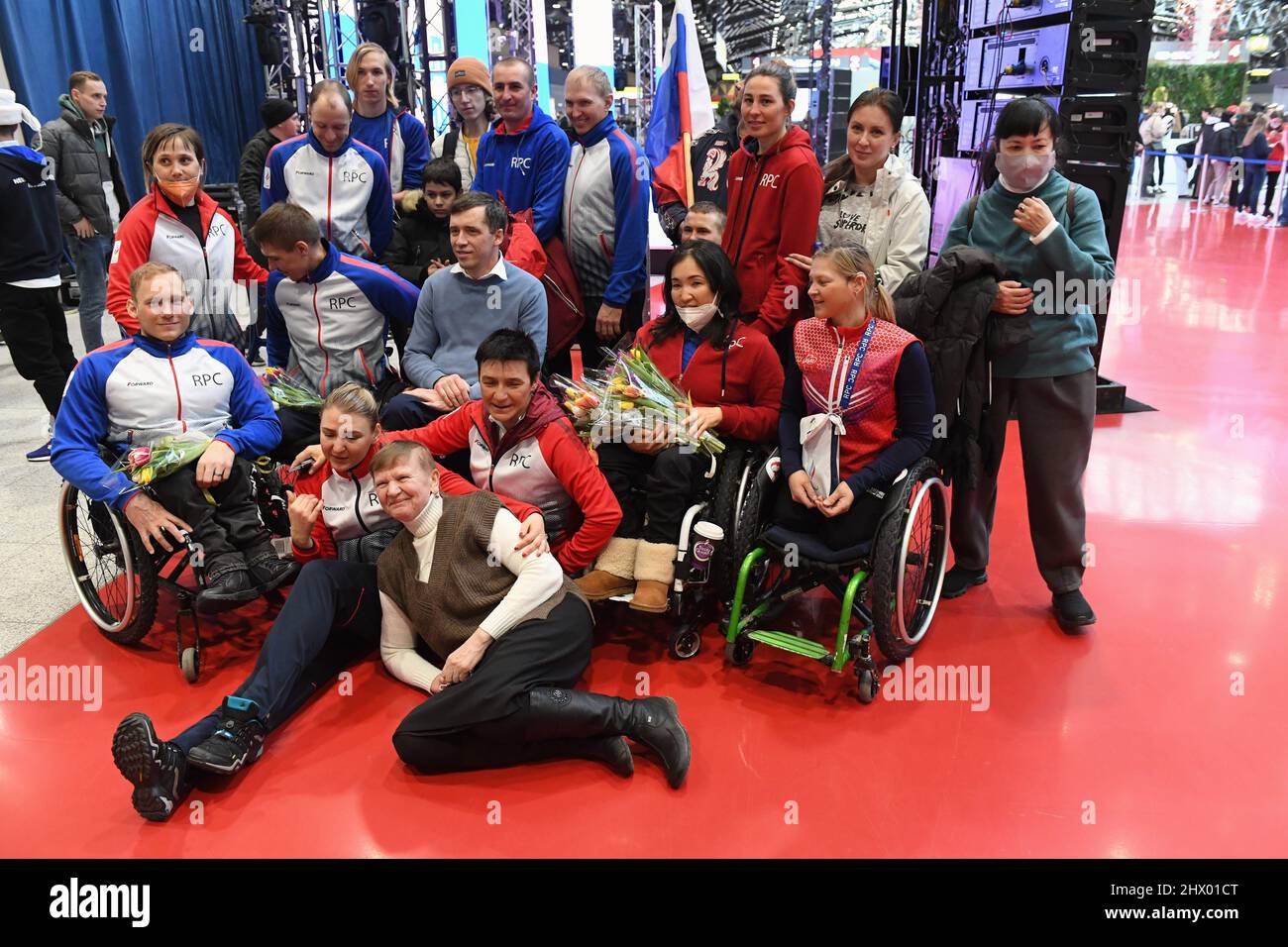 Meeting of the Russian Paralympic team at the Sheremetyevo ...
