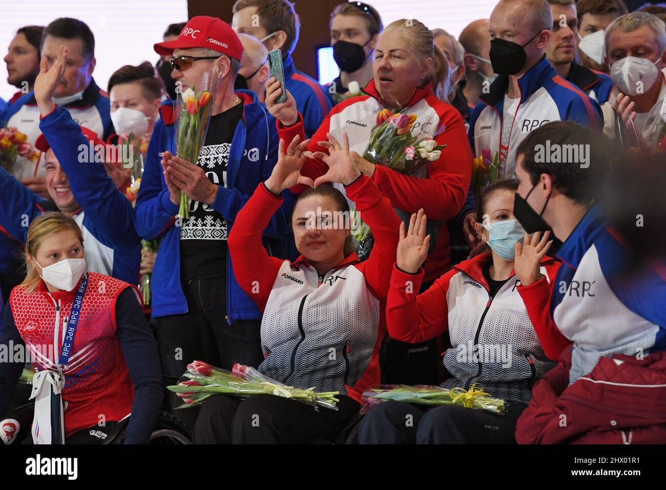 Meeting of the Russian Paralympic team at the Sheremetyevo ...