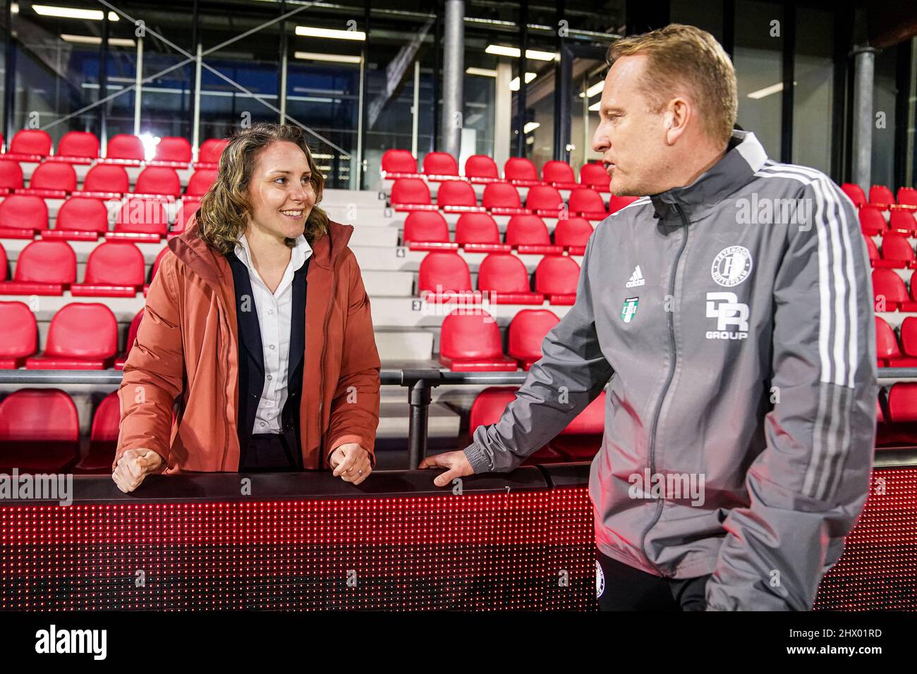 Eindhoven - Manon Melis, Head Coach Danny Mulder of Feyenoord V1 during ...