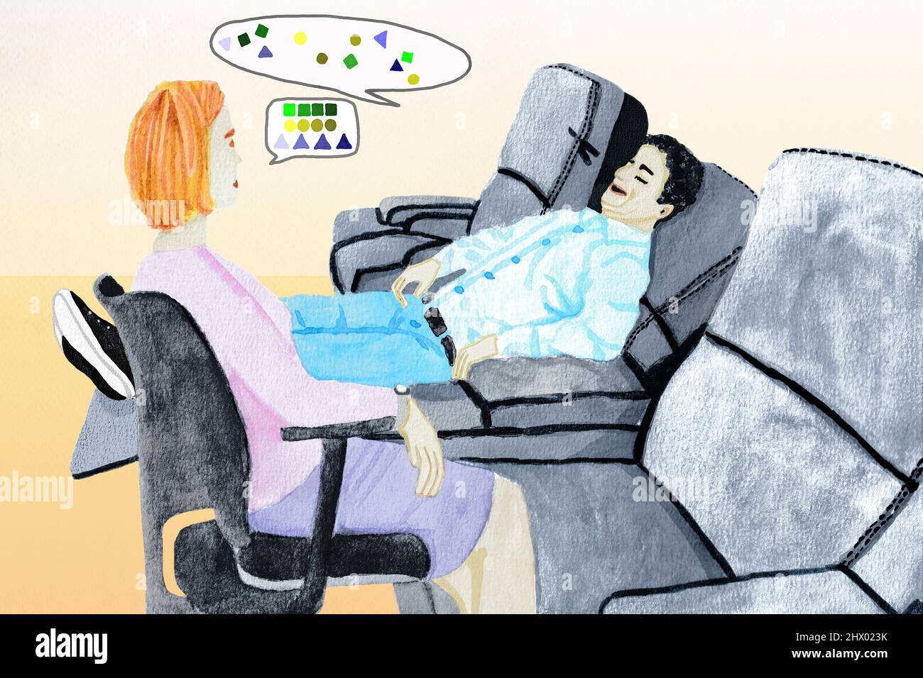 Therapist couch chair hi-res stock photography and images - Alamy