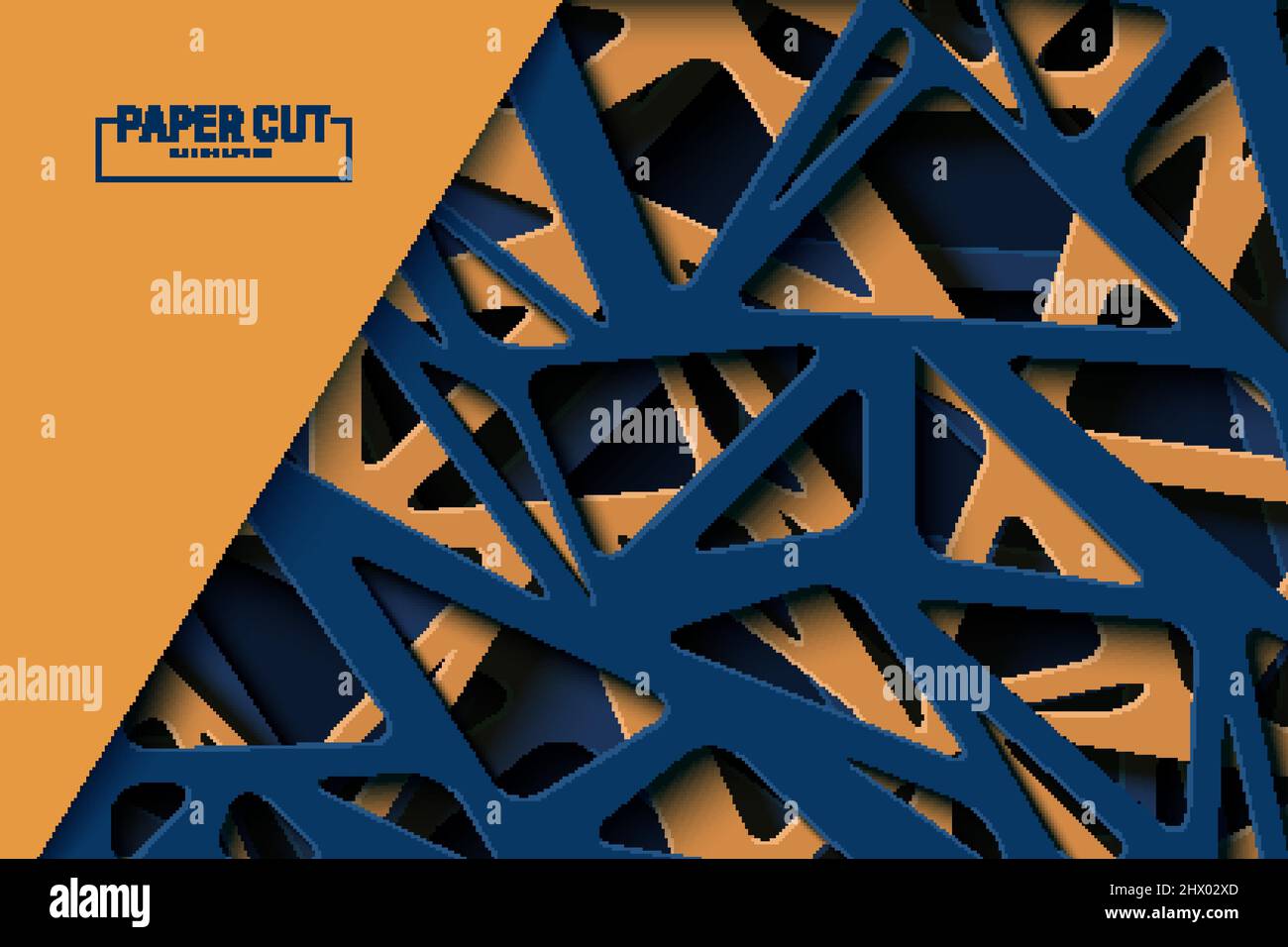 Abstract background with cut out triangles of different sizes in paper ...