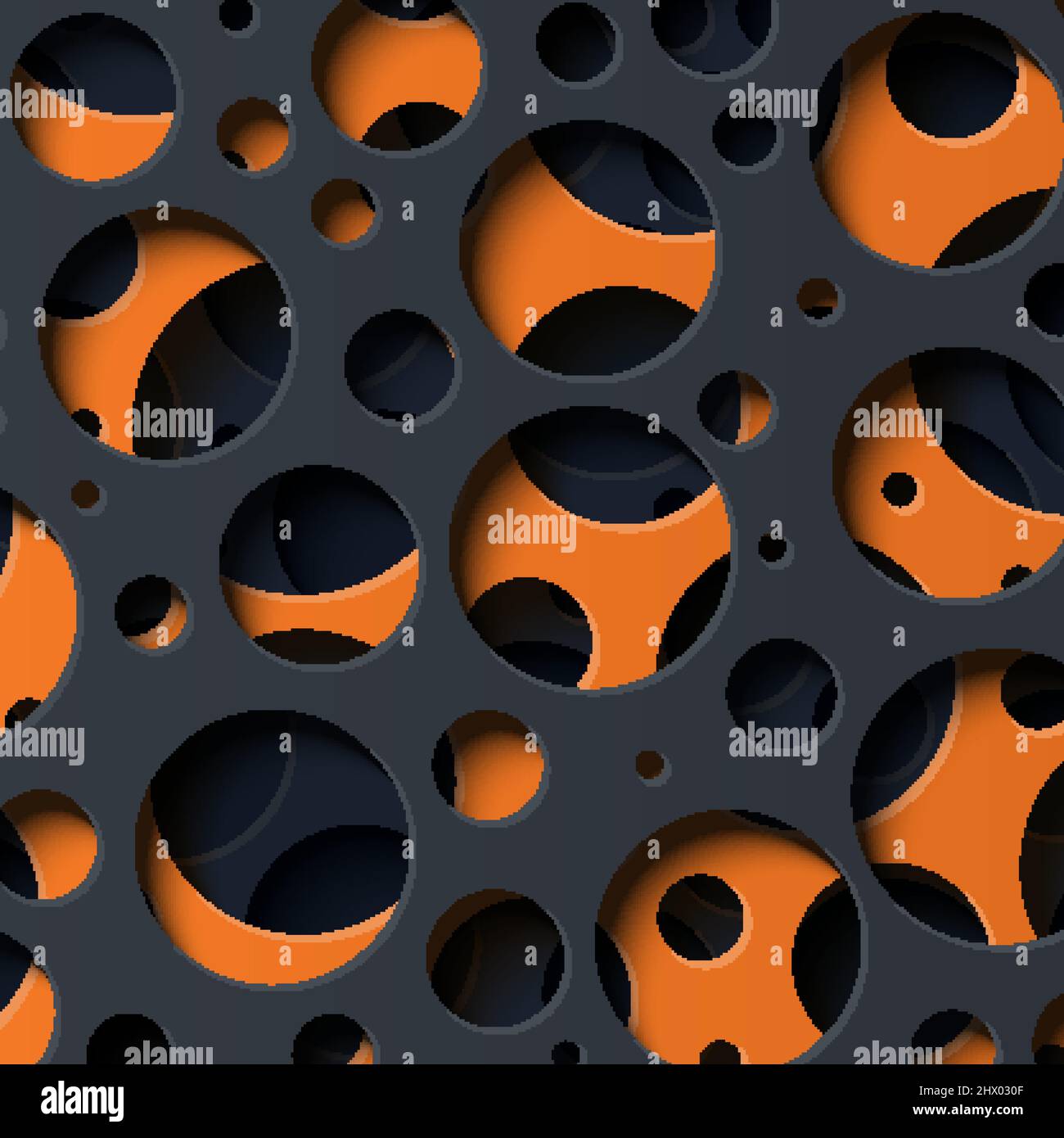 Abstract background with cut out circles of different sizes in paper ...