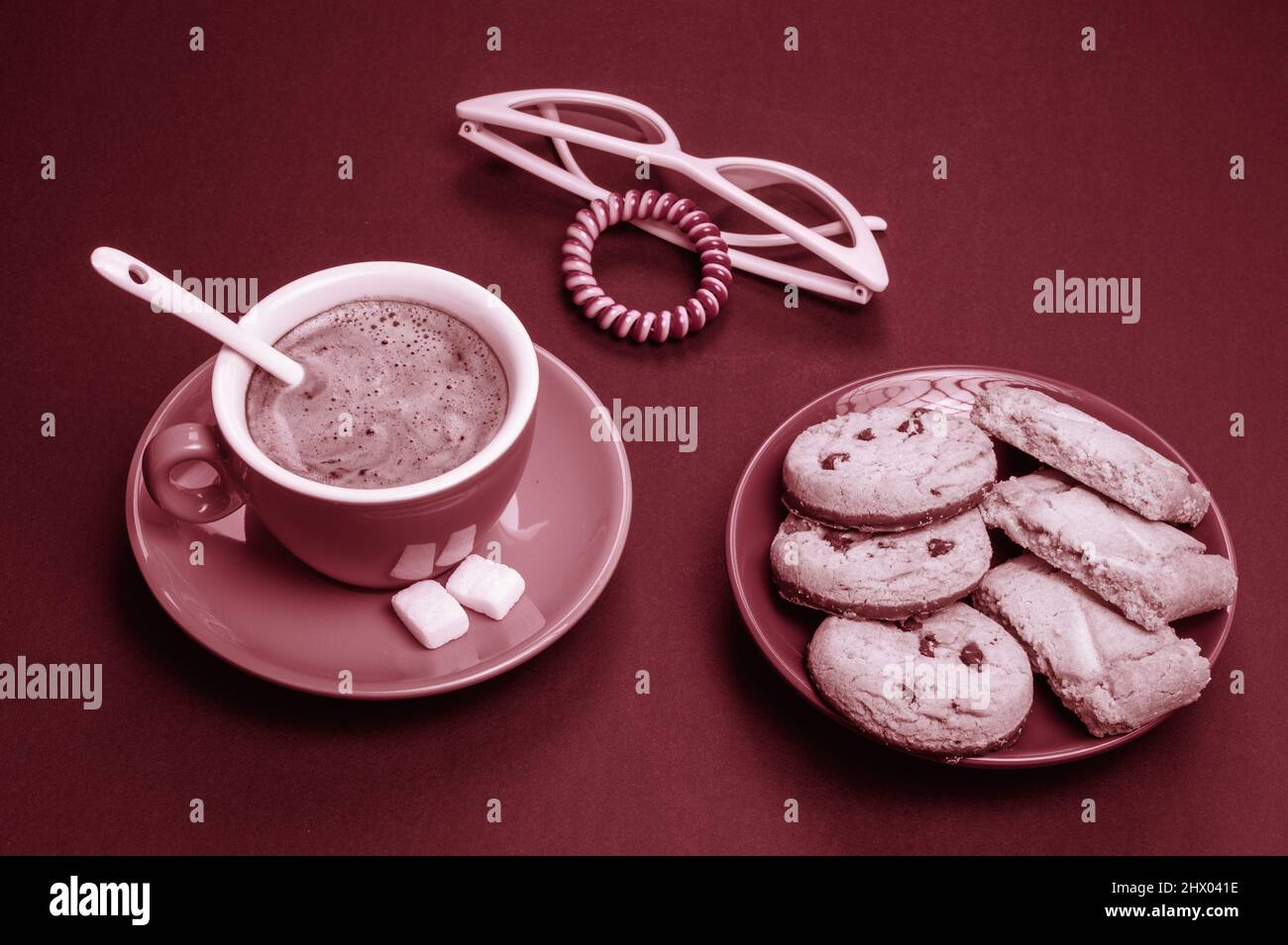 Coffee break during working day, creative people, advertising business ...