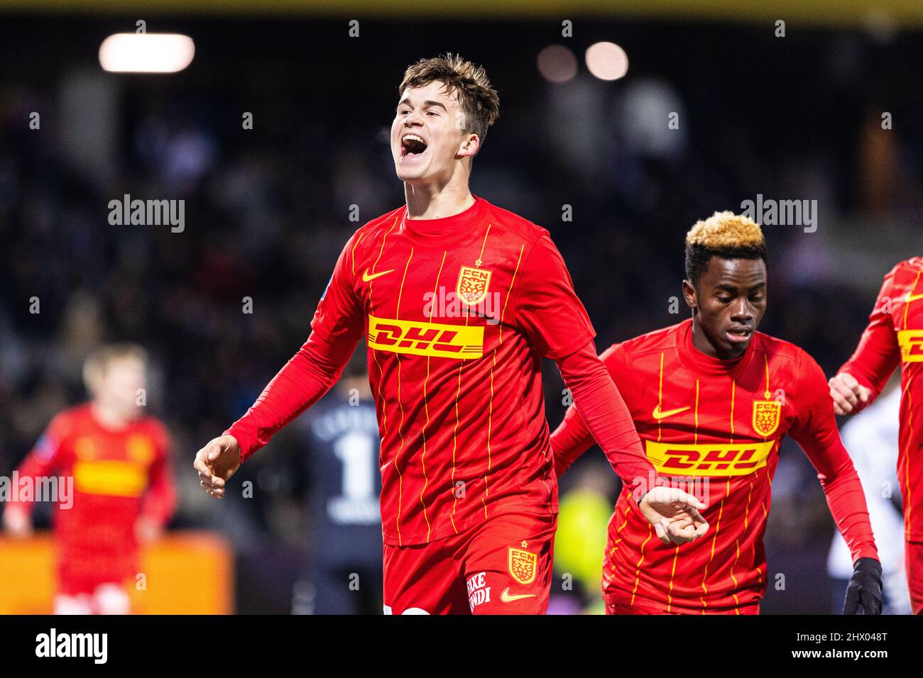 Aarhus, Denmark. 07th, March 2022. Erik Marxen (15) of FC Nordsjaelland ...