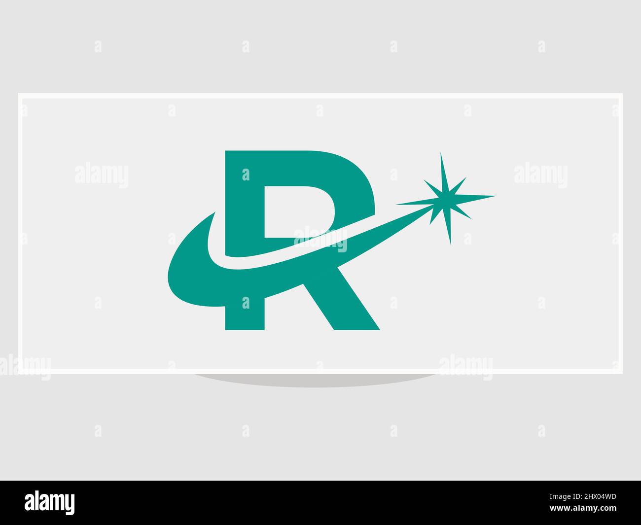 Modern R letter logo design with spark concept. Spark R logo design ...