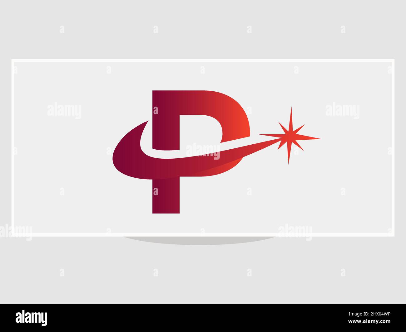 Modern P letter logo design with spark concept. Spark P logo design ...