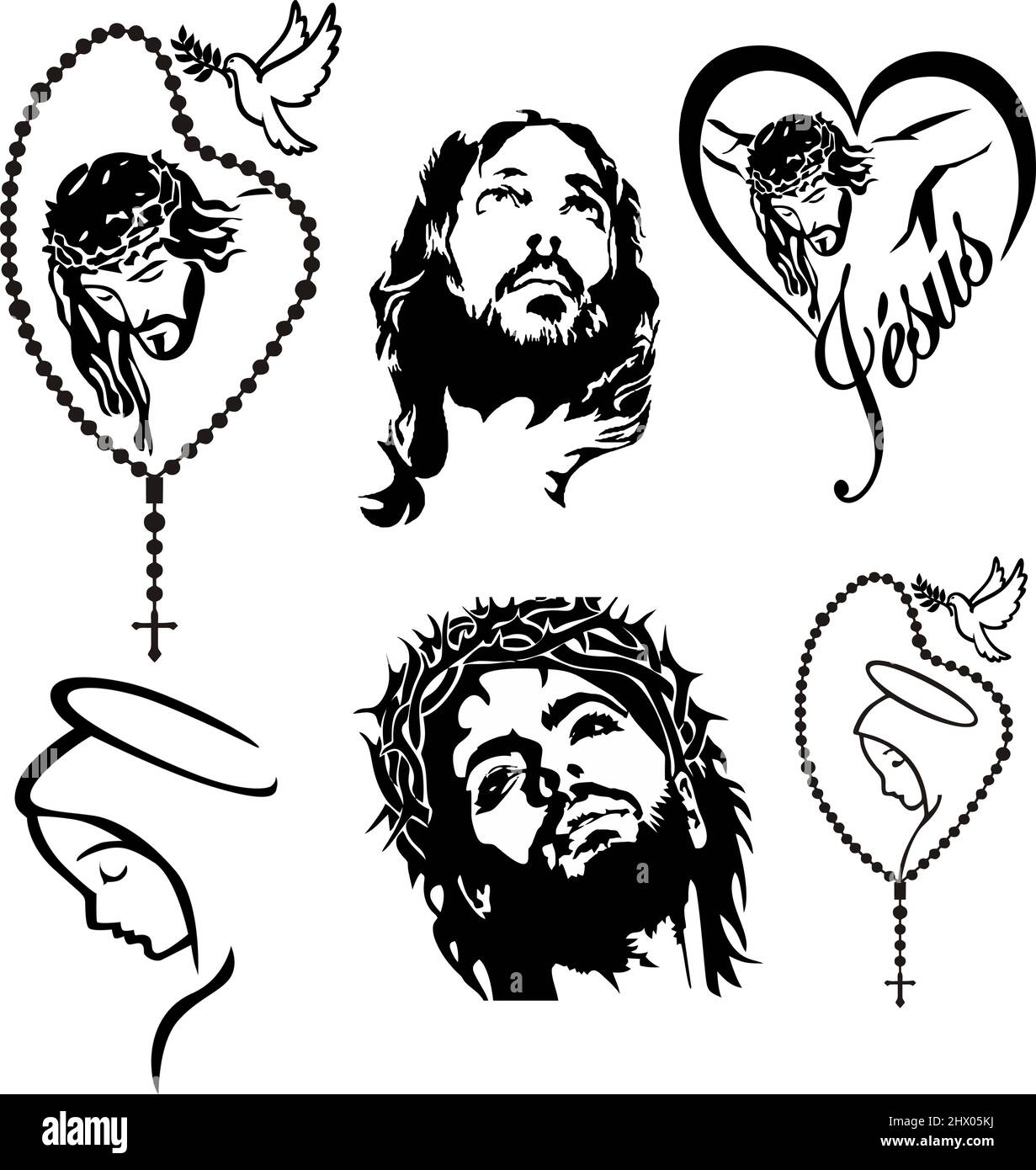 Jesus crucificado Stock Vector Images - Alamy