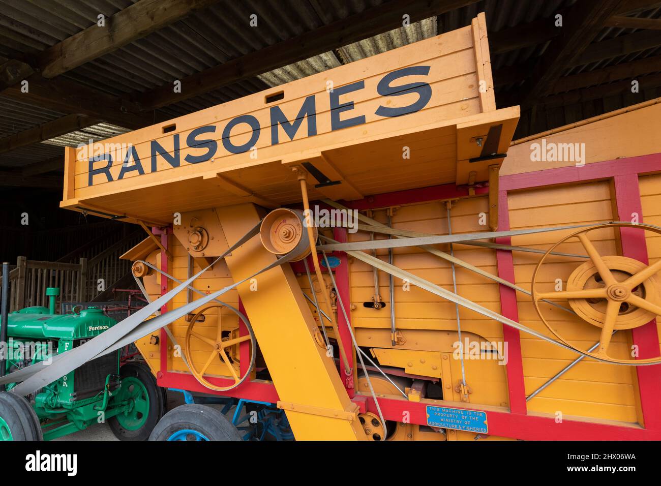 York.Yorkshire.United Kingdom.February 16th 2022.A Ransomes threshing ...