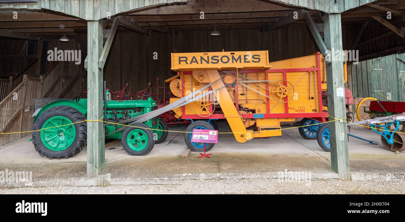York.Yorkshire.United Kingdom.February 16th 2022.A Ransomes threshing ...