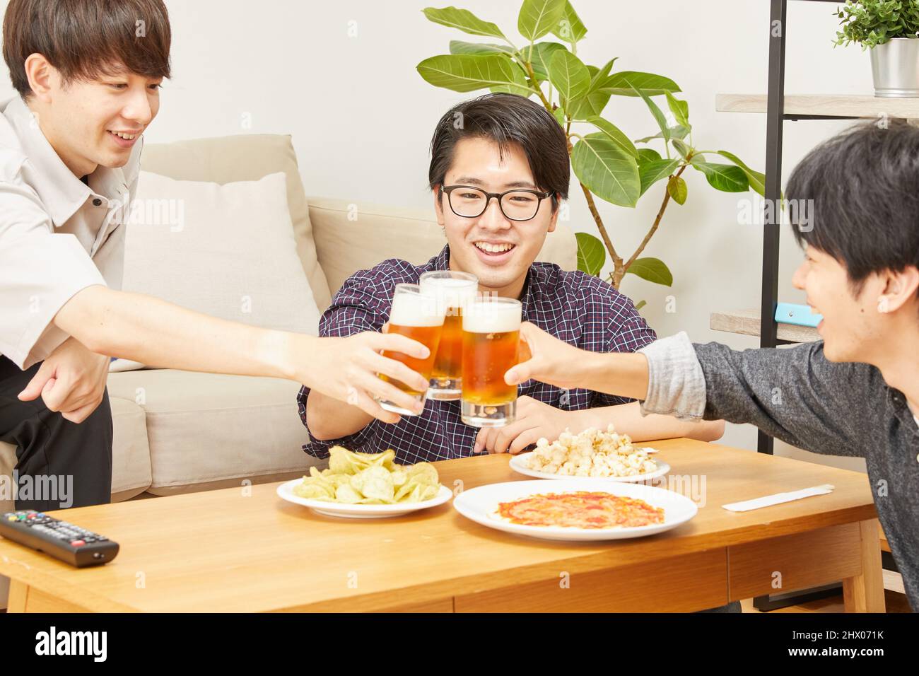 Japanese Men Having A Good Time Stock Photo - Alamy