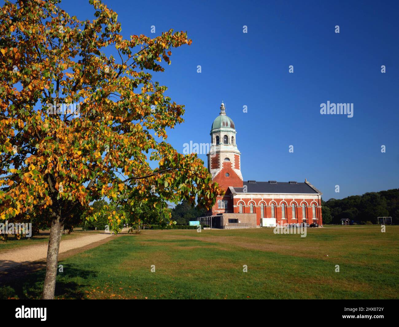 Royal Victoria Hospital chapel, Netley, Hampshire. Autumn Stock Photo ...
