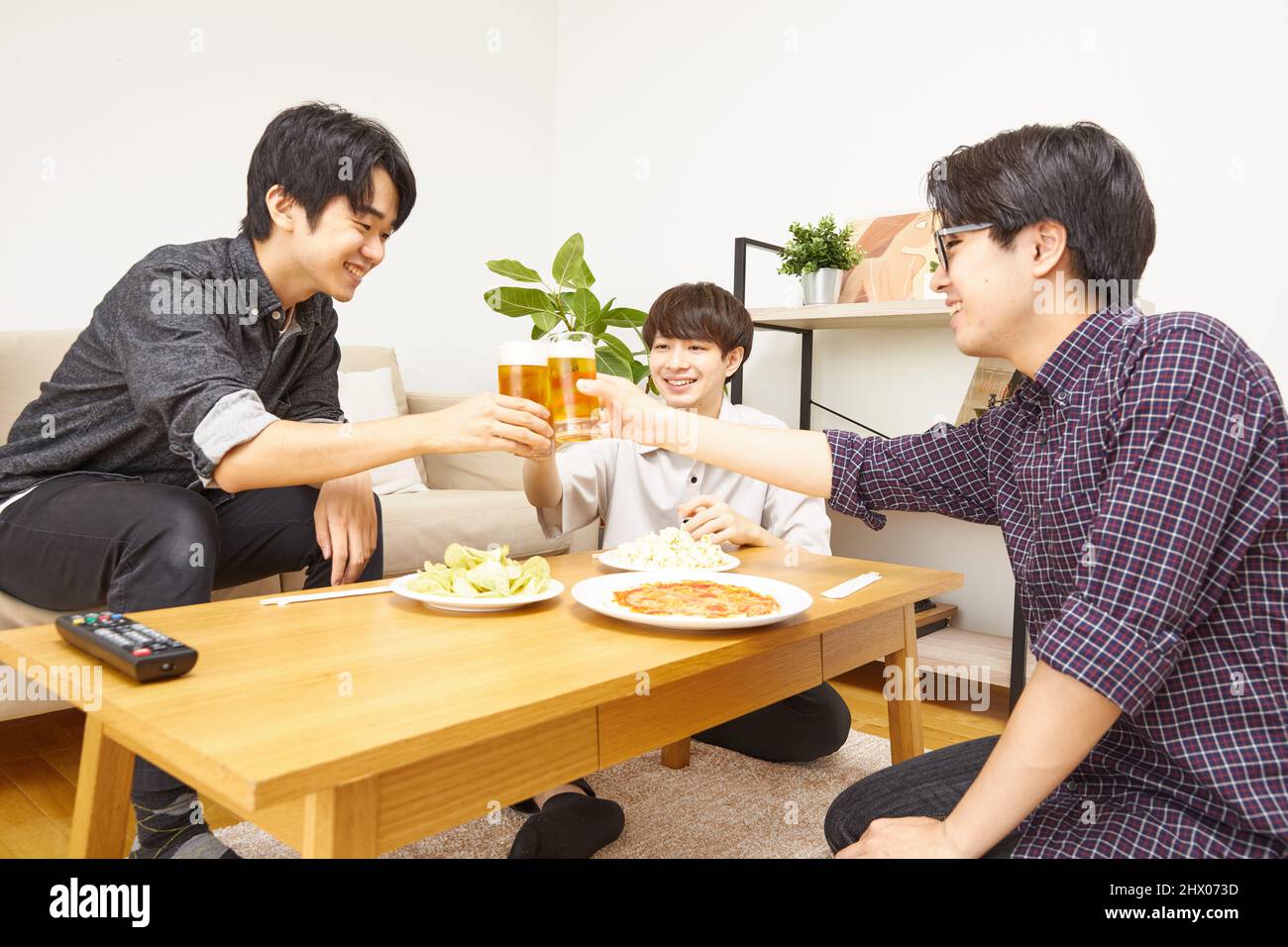 Japanese Men Having A Good Time Stock Photo - Alamy